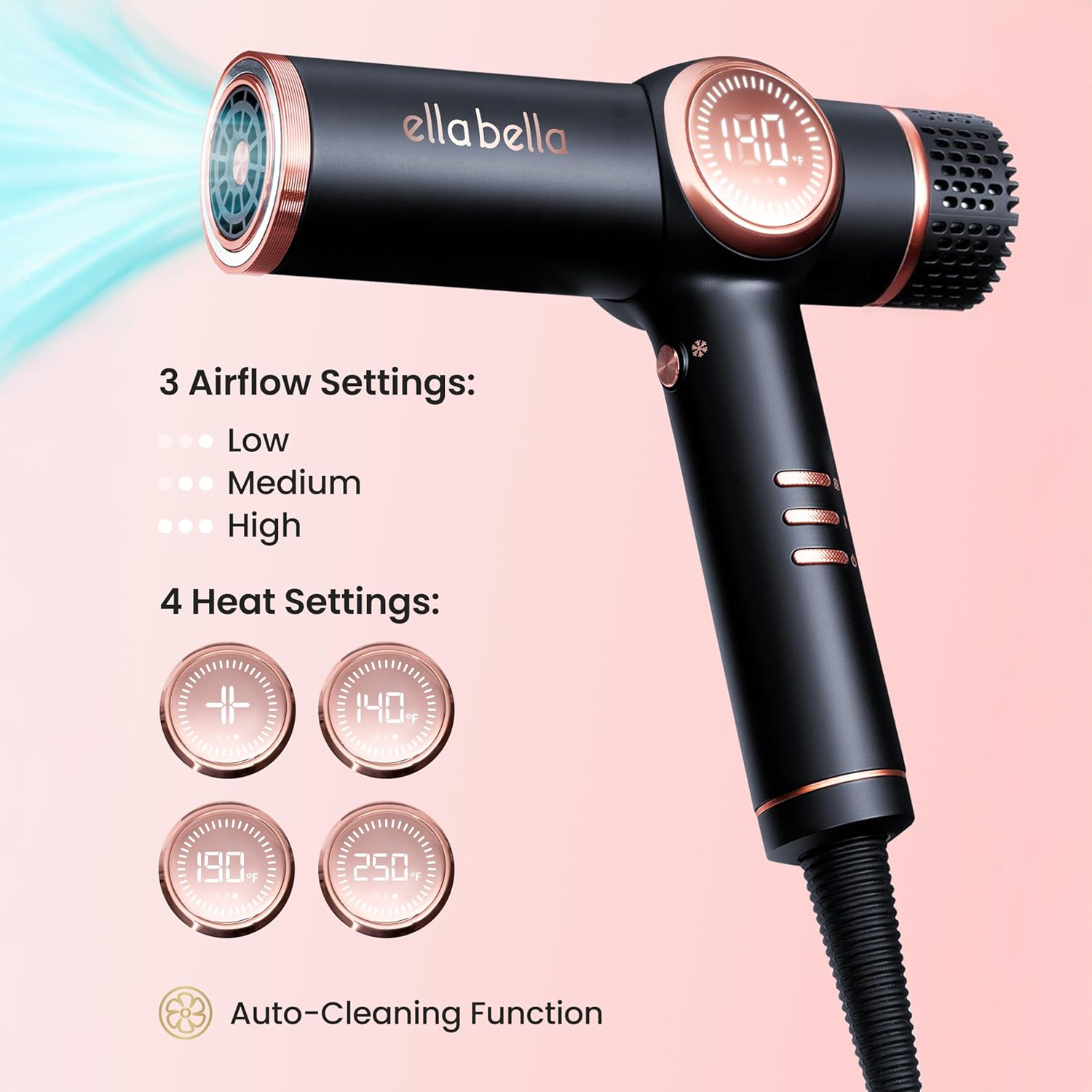 Ionic Hair Dryer – Ella Bella