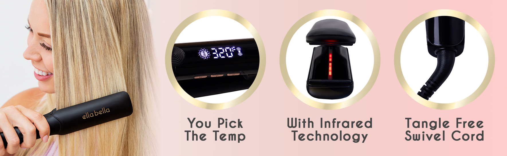 Infrared Hair Straightener – Ella Bella